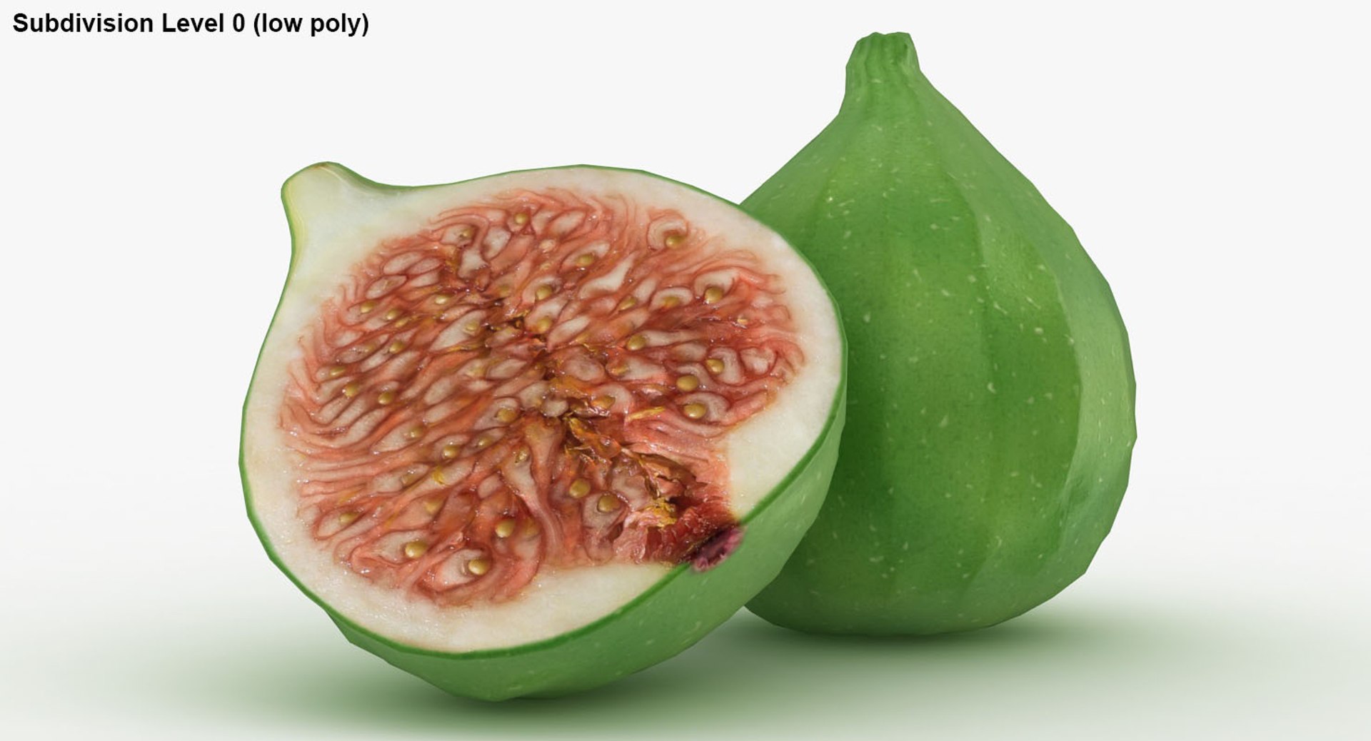 3d model realistic figs green