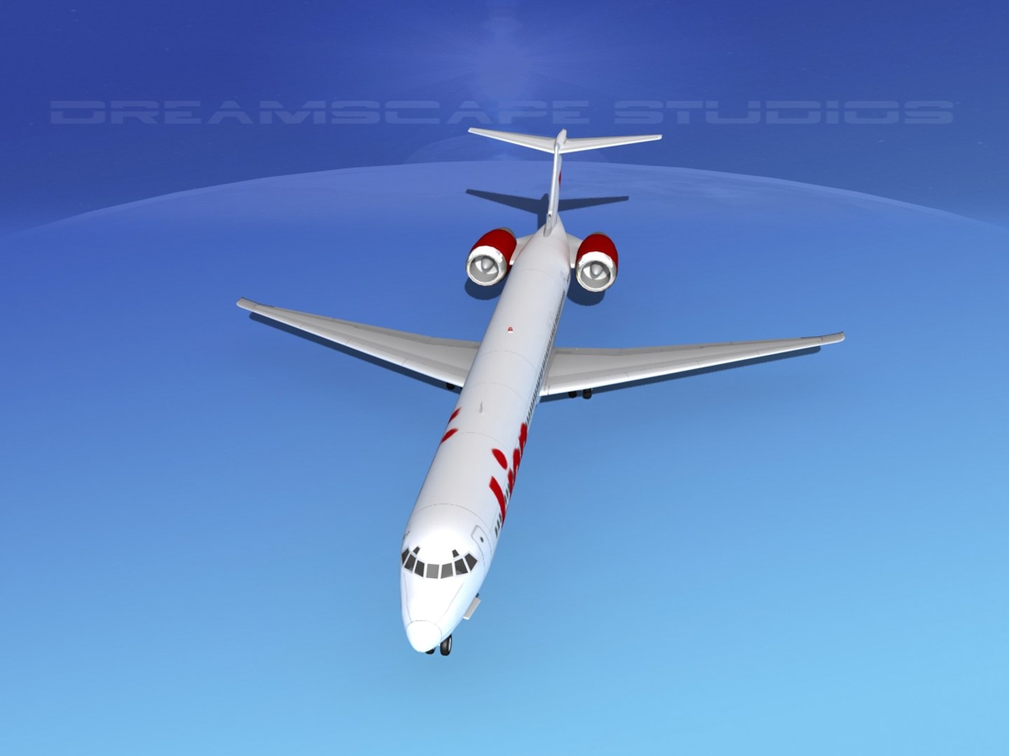 3d Md-90 Jet Commercial Model