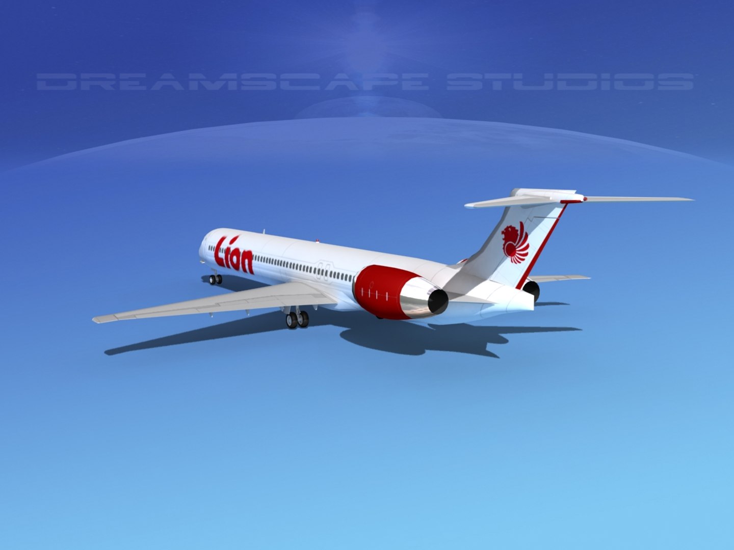 3d Md-90 Jet Commercial Model
