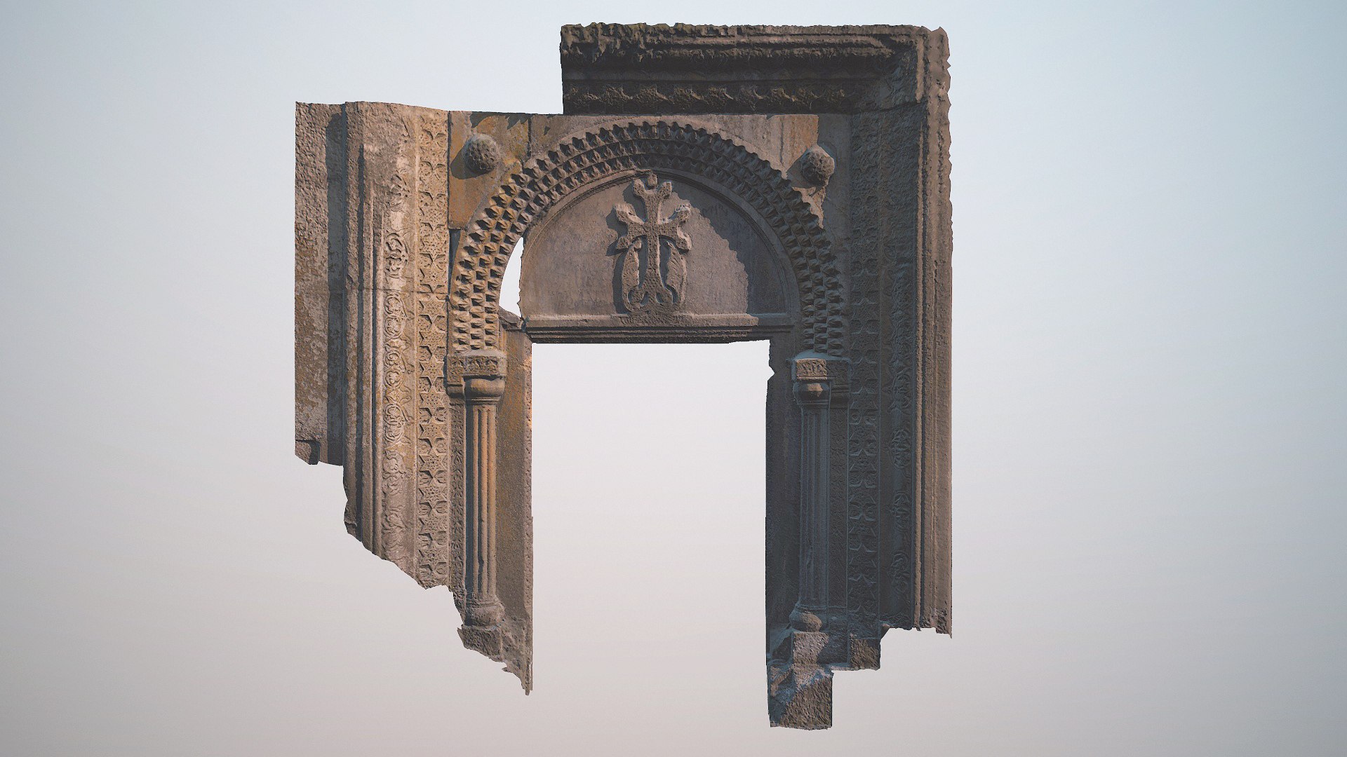 3D Medieval Armenian monastery portal 3D model model - TurboSquid 1981732
