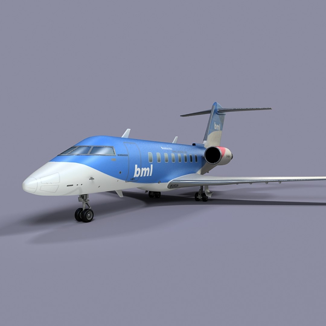 3d Model Bombardier Challenger 605