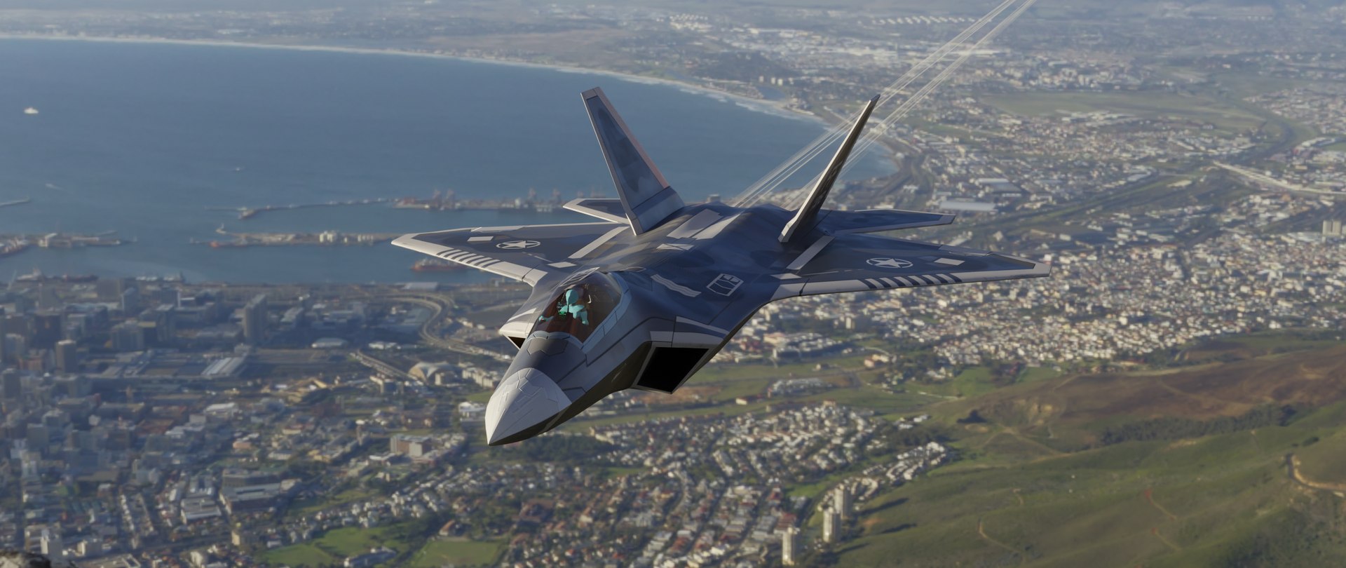 American Fighter Jet F-22 Raptor PBR Low-Poly Game Ready 3D Model ...