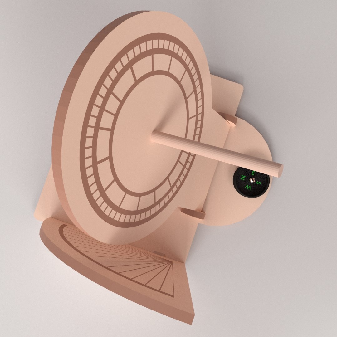 Wooden Sundial Model - TurboSquid 1823482