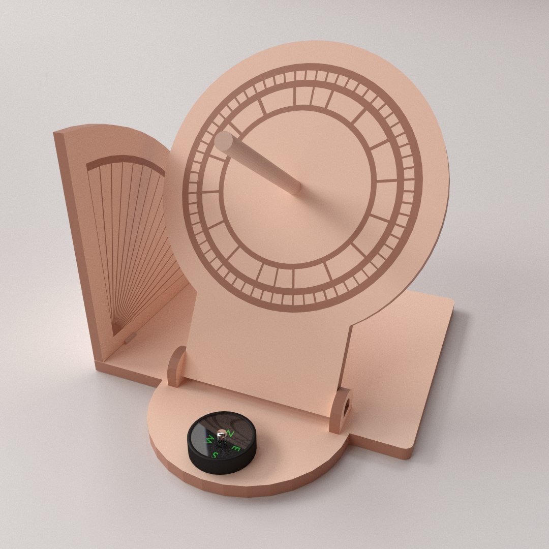 Wooden Sundial Model - TurboSquid 1823482