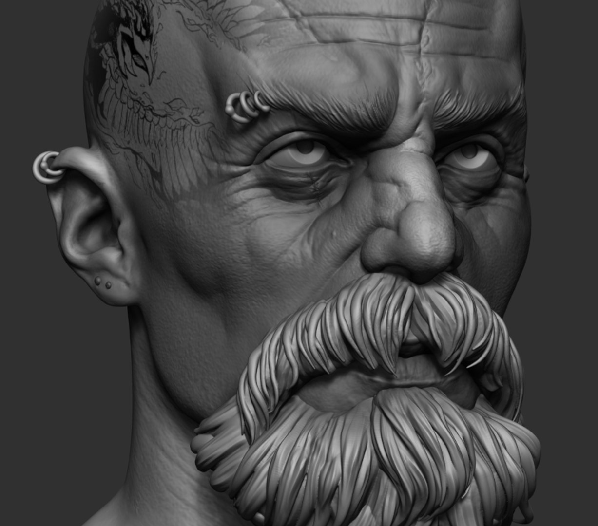 Rider head ztl 3D model - TurboSquid 1213215