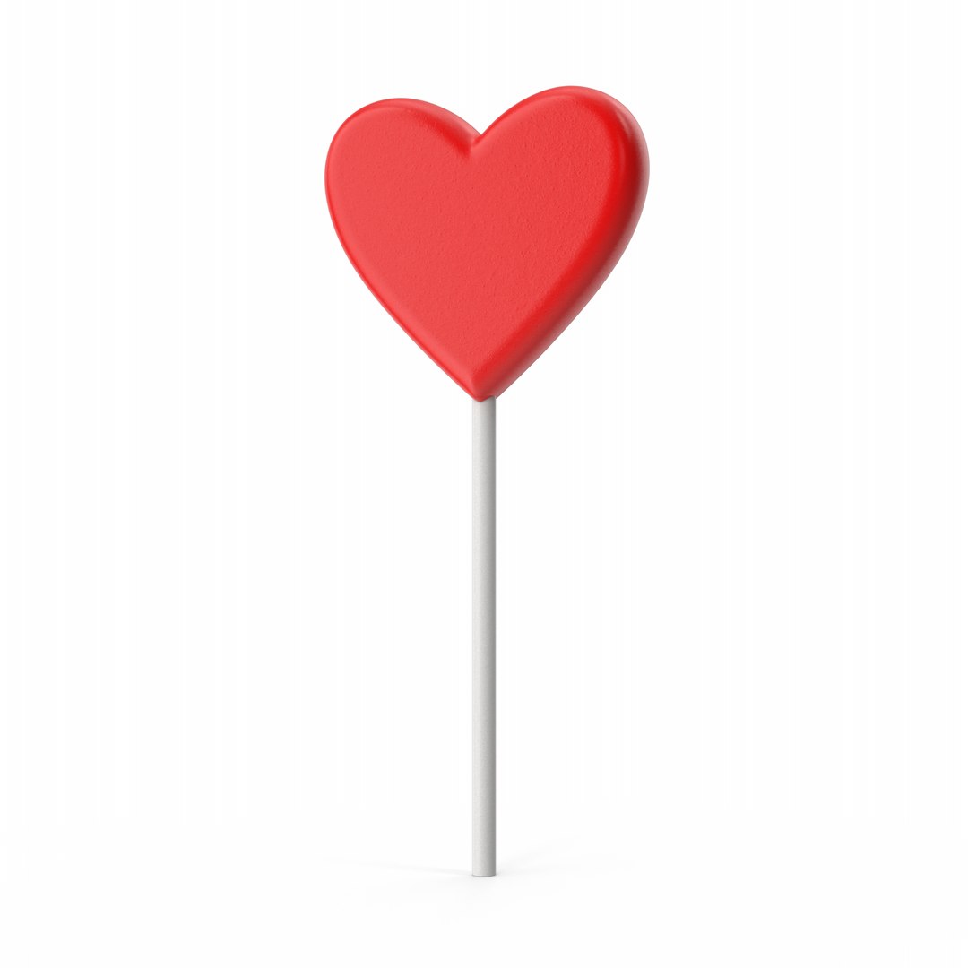 Heart Lollipop 3D Model - TurboSquid 2158662