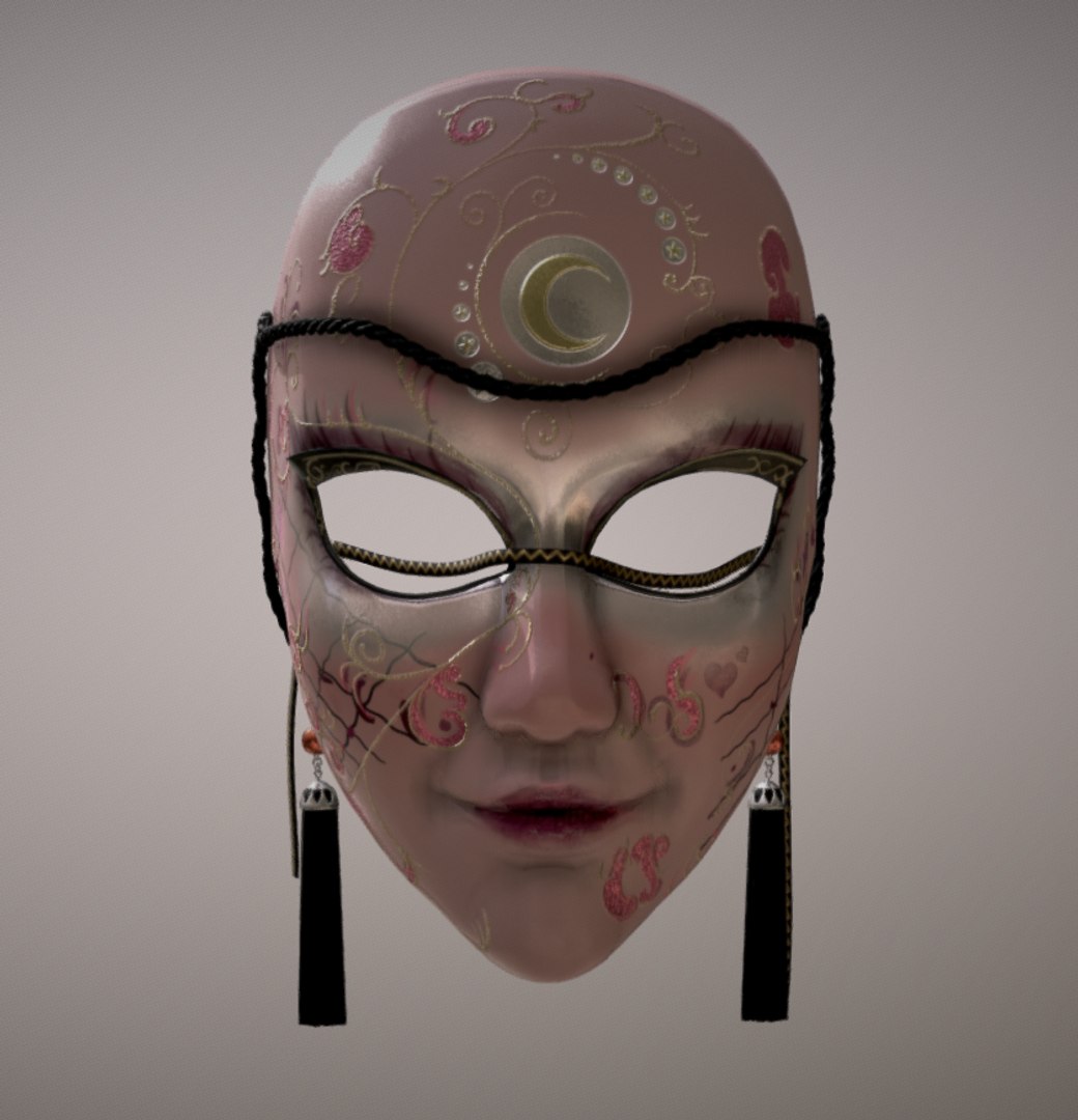 3D Venetian Mask - TurboSquid 1450257