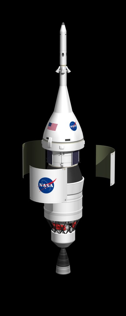 Sls Space Launch 3d Obj