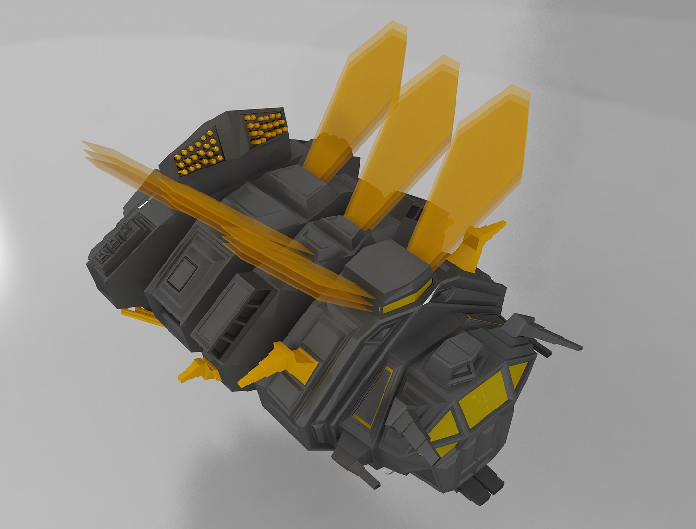 3d bee fighter model