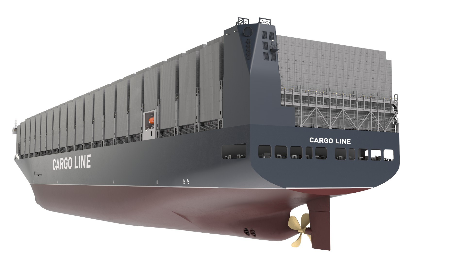 3D Next Generation Container Ship Model - TurboSquid 2279040