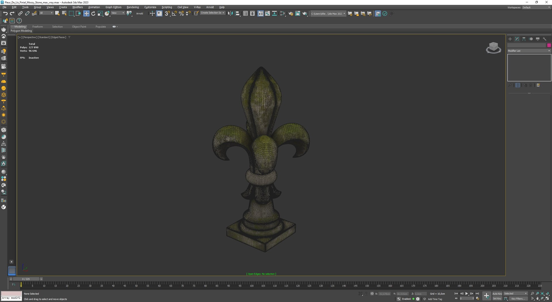 3D Fleur De Lis Finial Mossy Stone For 3D Print Model - TurboSquid 2280267