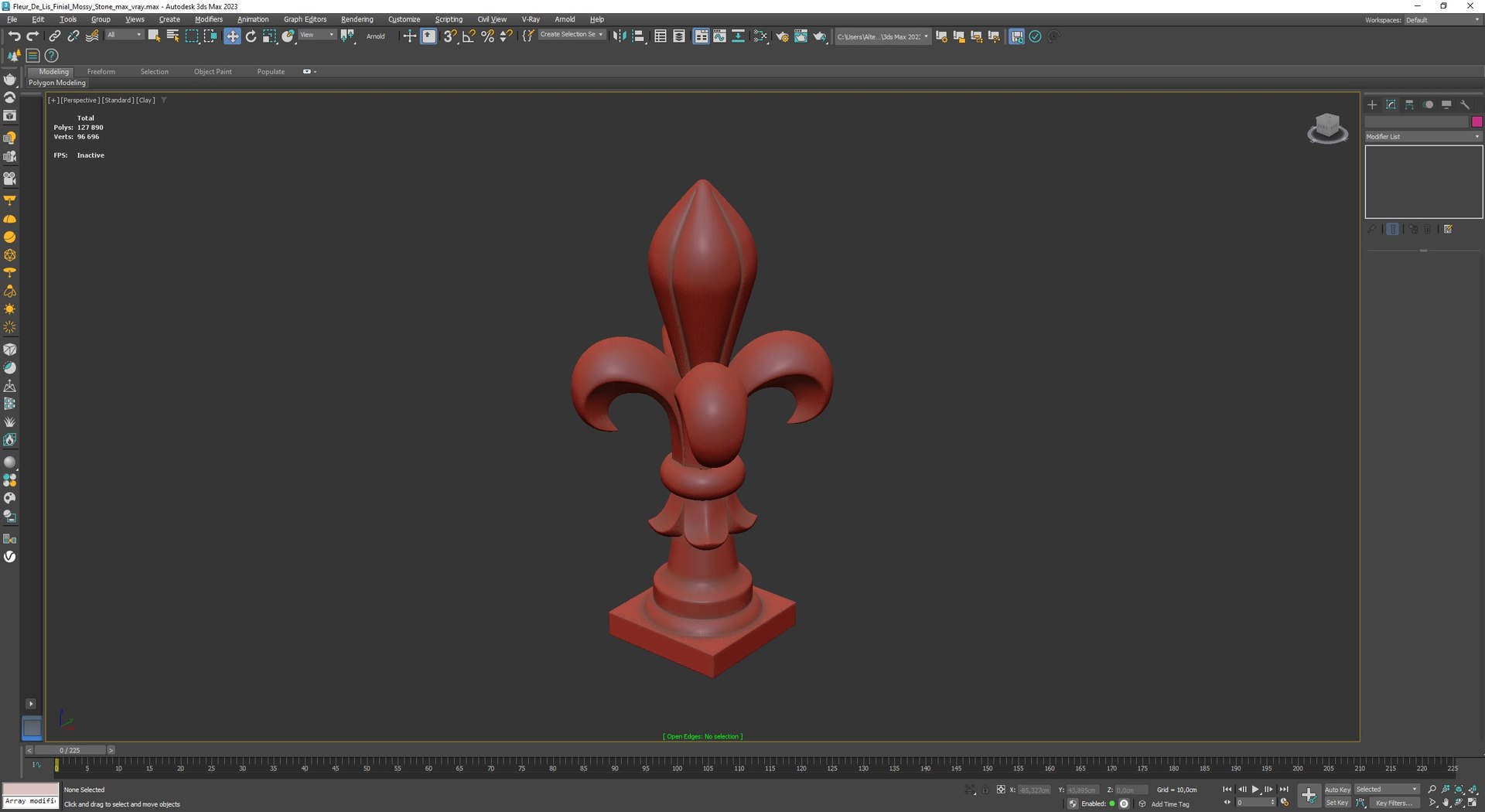 3D Fleur De Lis Finial Mossy Stone For 3D Print Model - TurboSquid 2280267