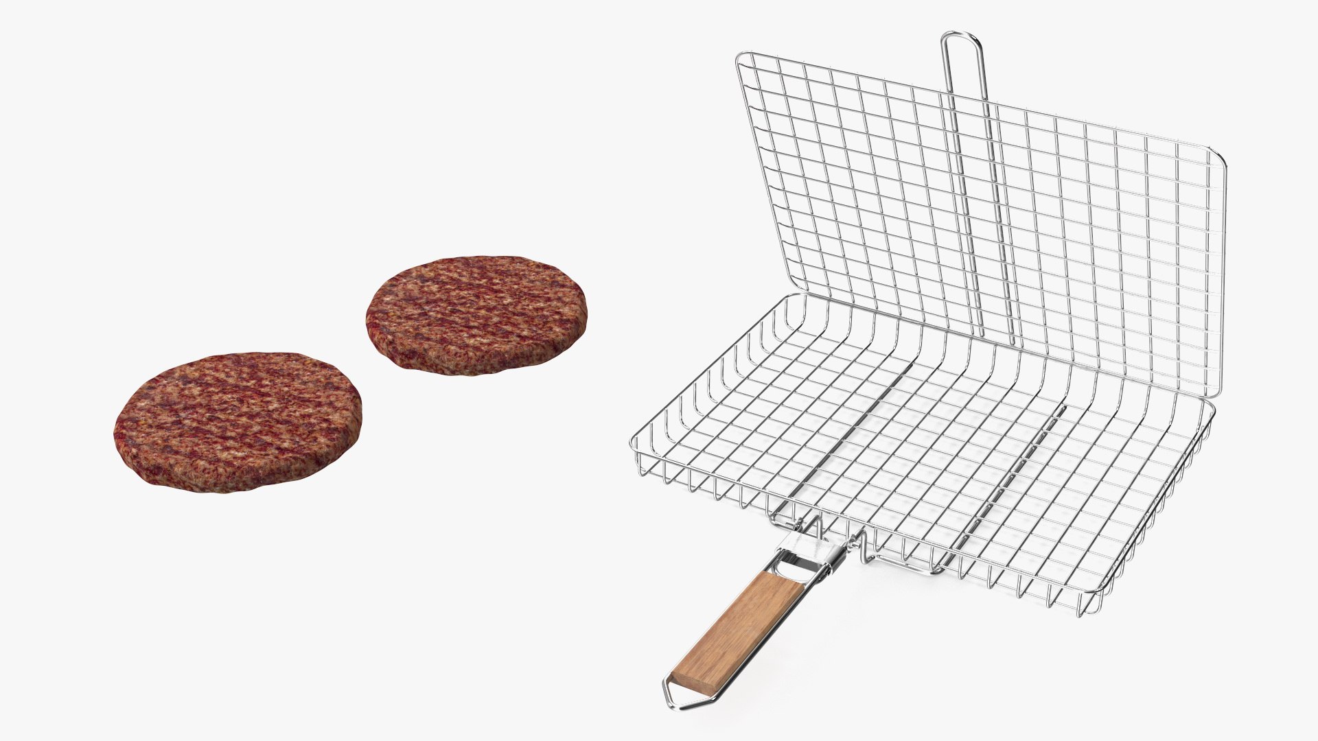 Charcoal Grill With BBQ Grate And Burger Patties 3D Model - TurboSquid ...