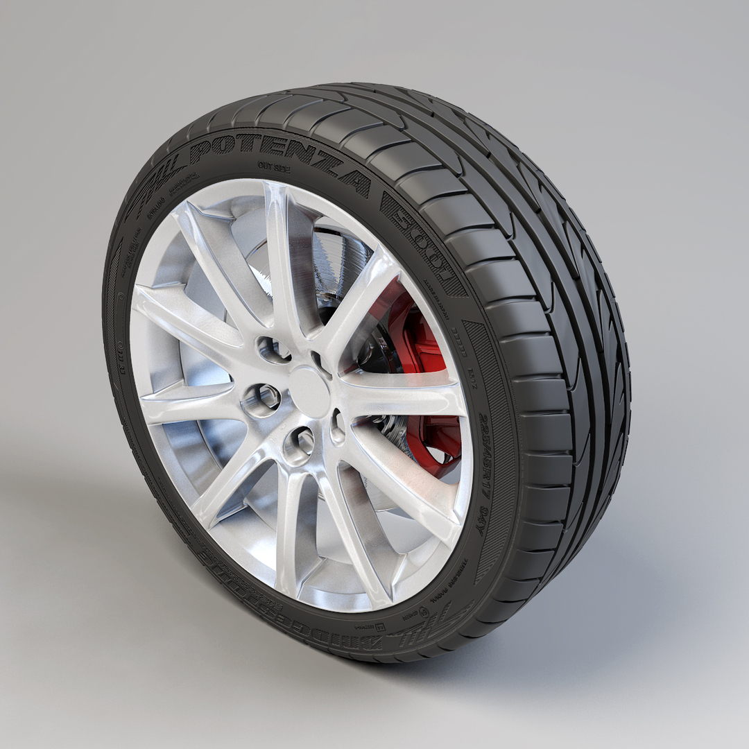 10 spokes wheel potenza 3d max