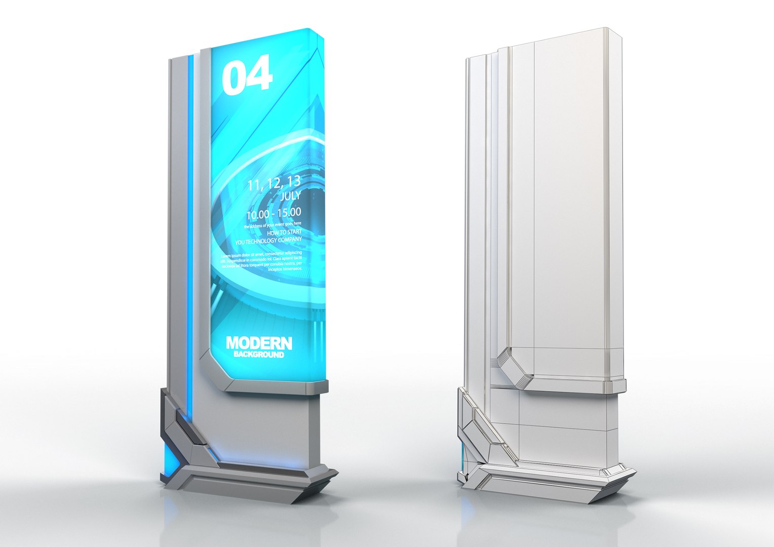 3D SIGNAGE STAND 04 Model - TurboSquid 1723305
