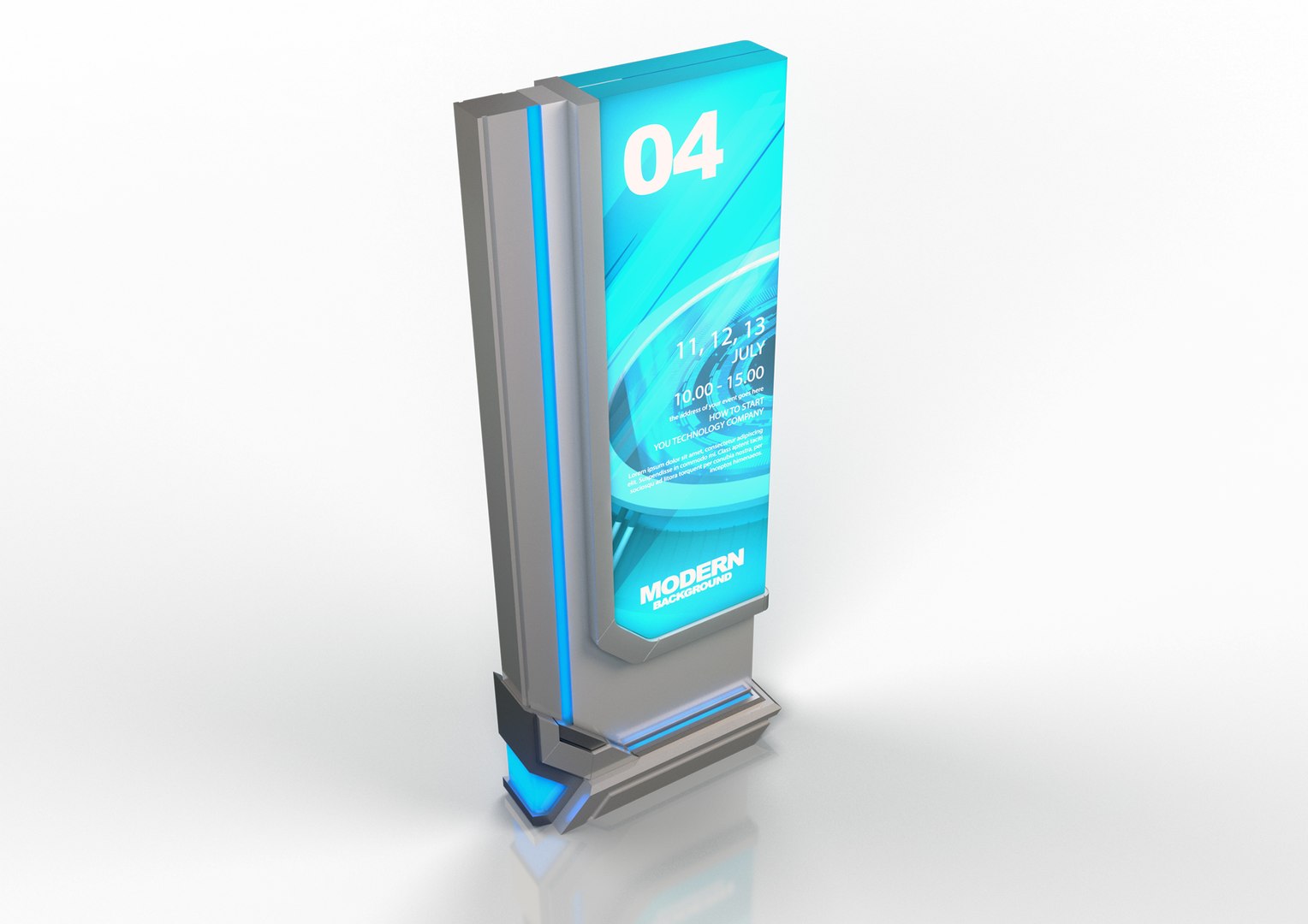 3D SIGNAGE STAND 04 Model - TurboSquid 1723305