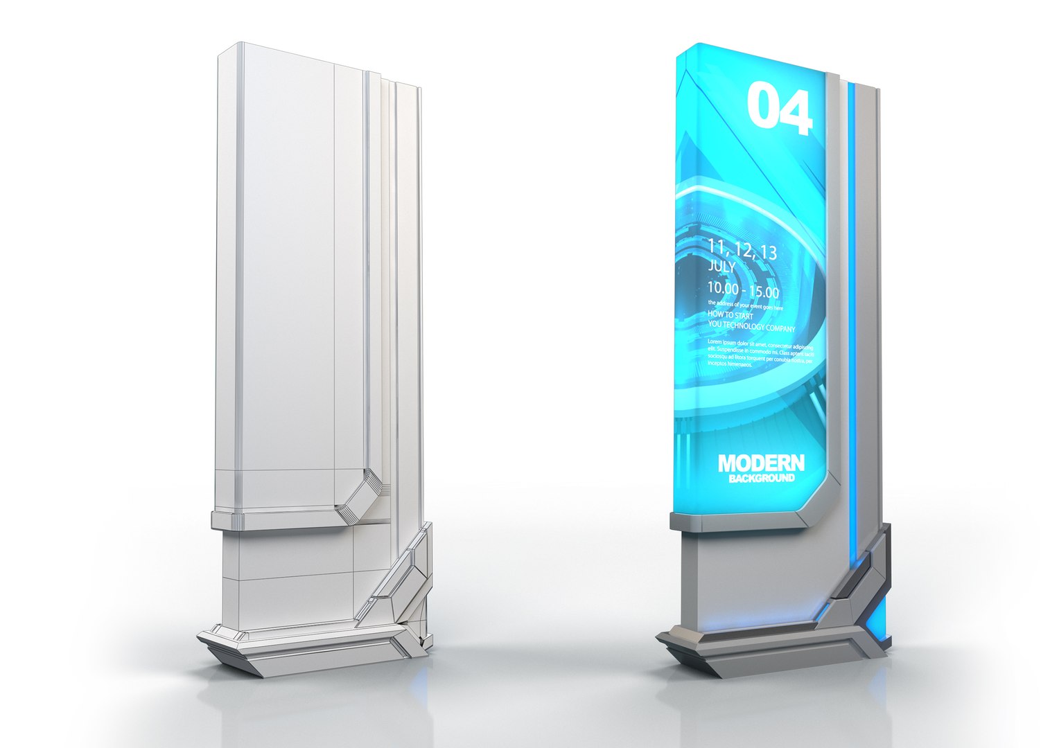 3D SIGNAGE STAND 04 Model - TurboSquid 1723305