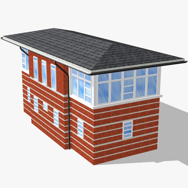 railroad control tower - signalling control - stellwerk 3D 모델 ...