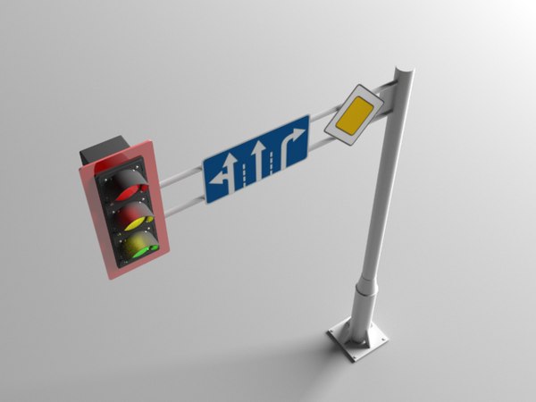 3d model traffic light