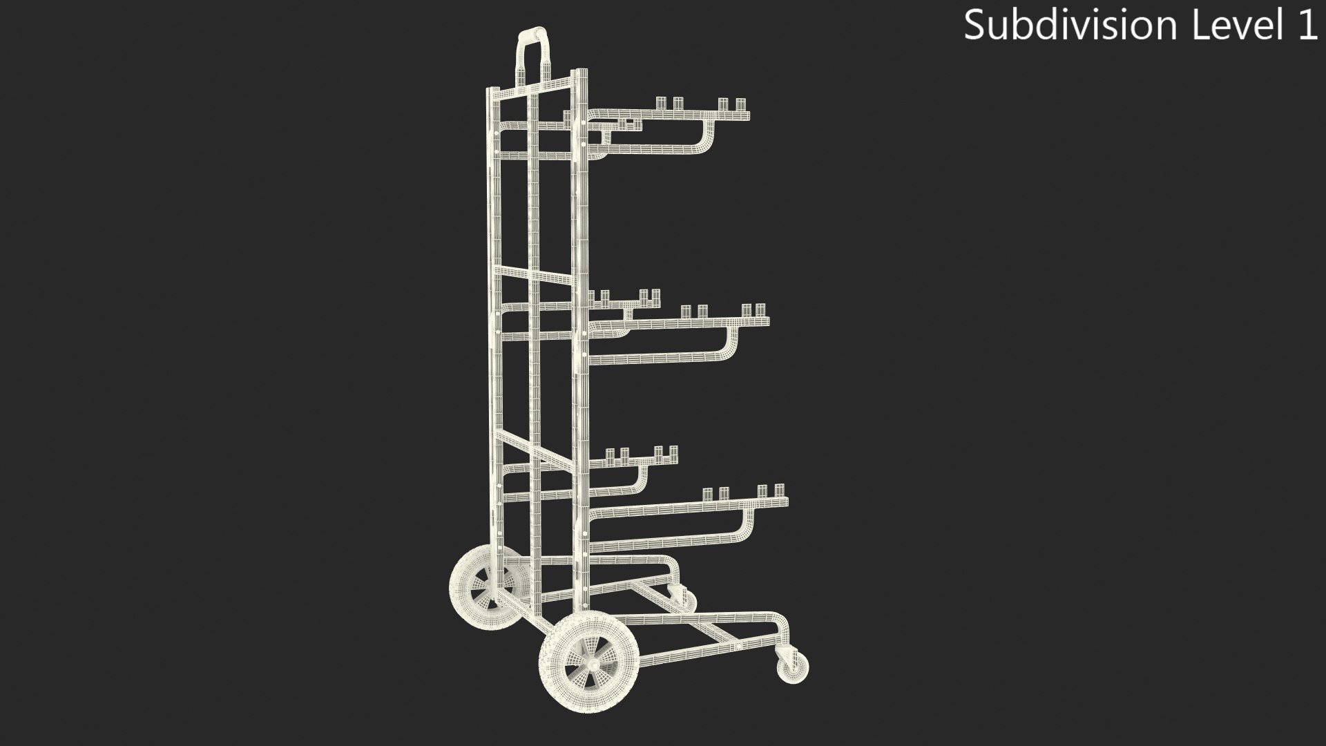 3D Triple Bin Recycling Cart - TurboSquid 1597168