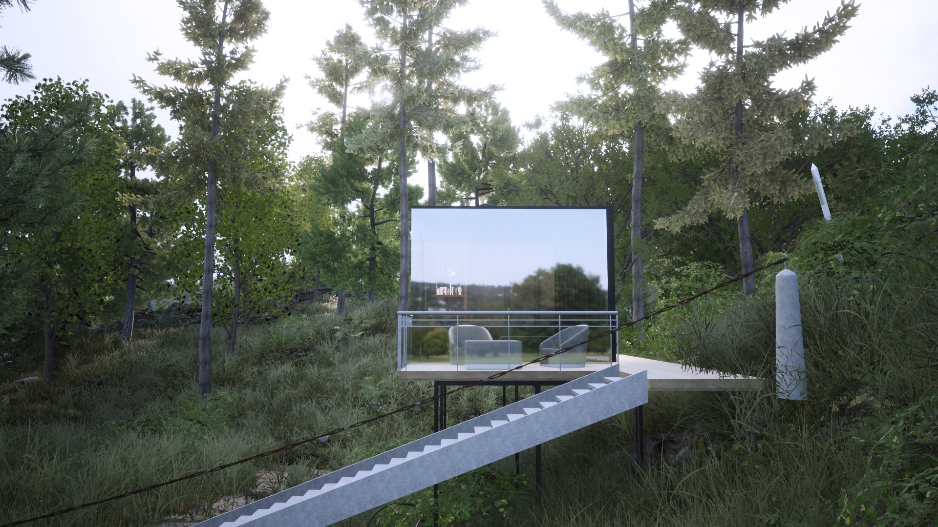 Mirror House 20 SQM Revit Twinmotion 3D Model - TurboSquid 2236530