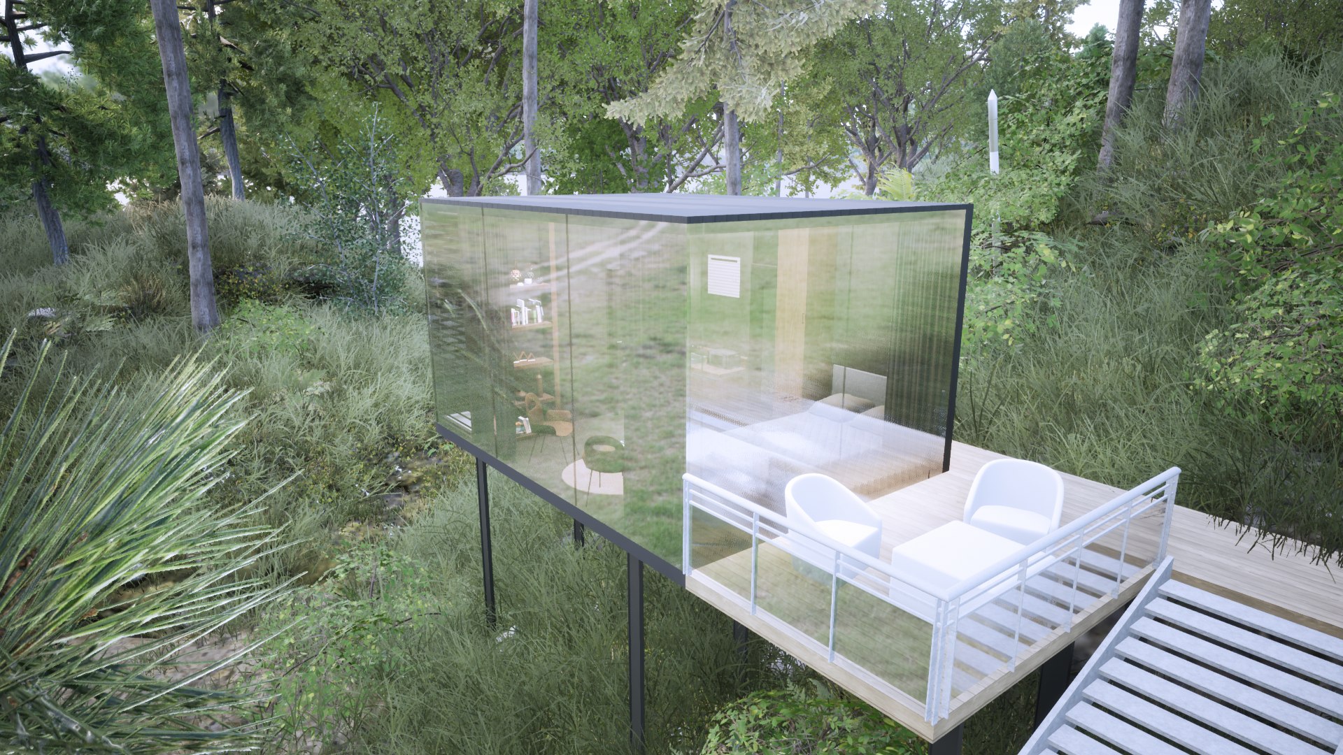 Mirror House 20 SQM Revit Twinmotion 3D Model - TurboSquid 2236530