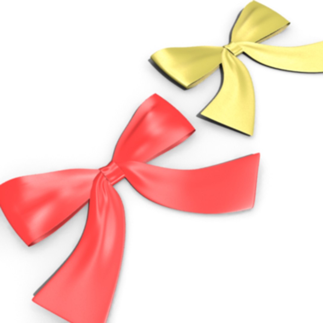 3d Model Ribbons Bow Presents