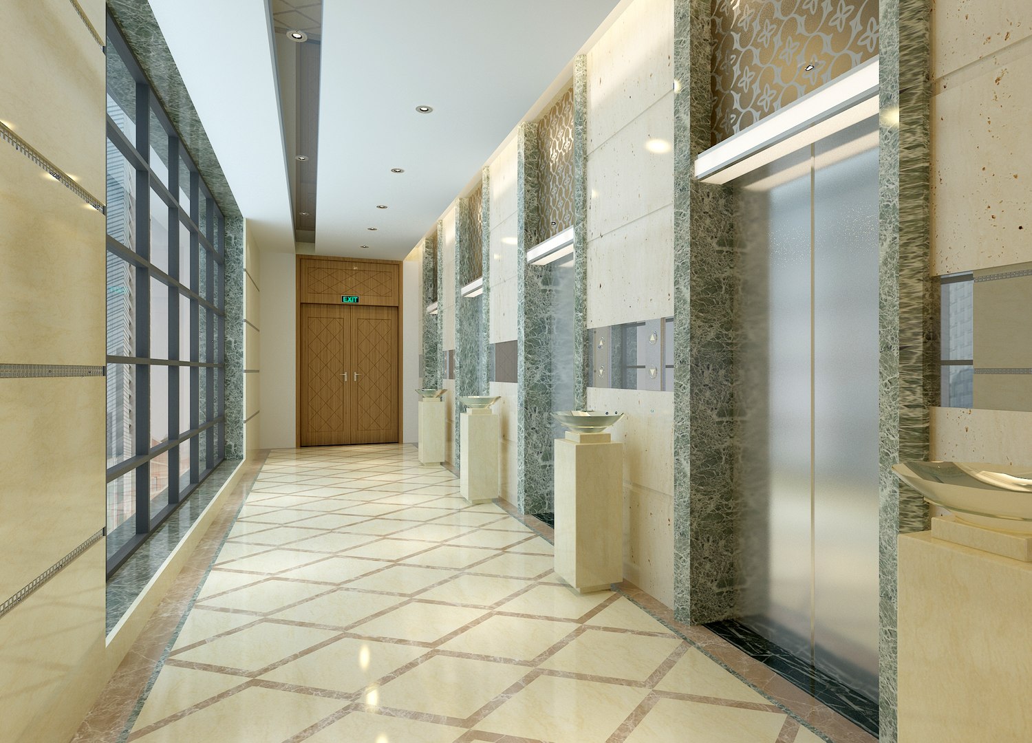 3D Elevator Lobby Collection 01 - TurboSquid 2177895