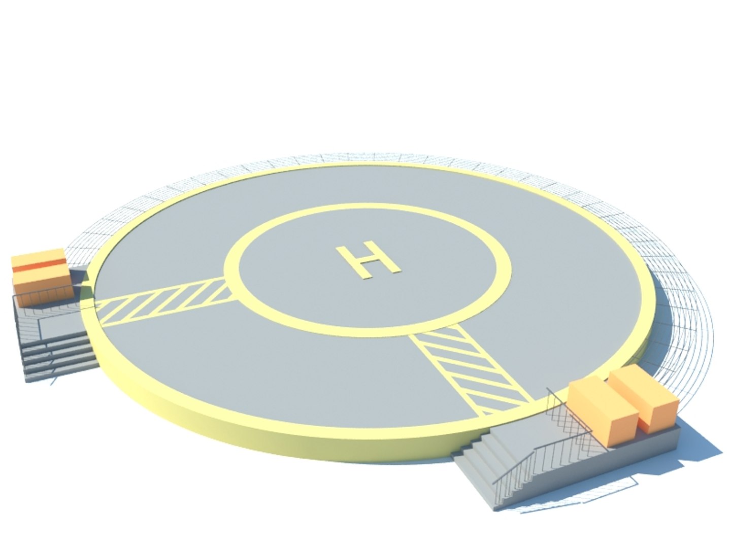 3d Model Helipad Landing
