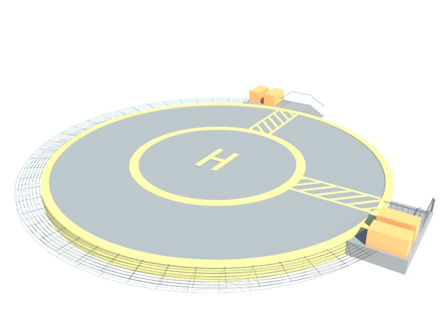 3d Model Helipad Landing