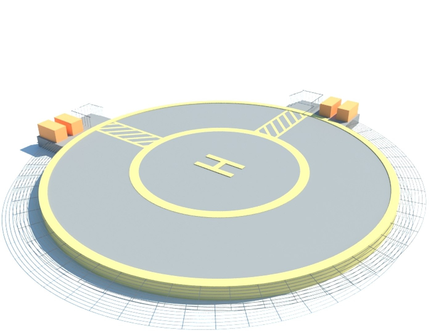 3d Model Helipad Landing