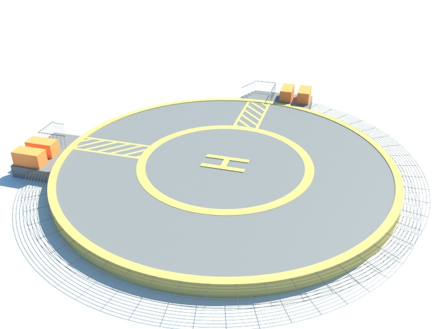 3d Model Helipad Landing