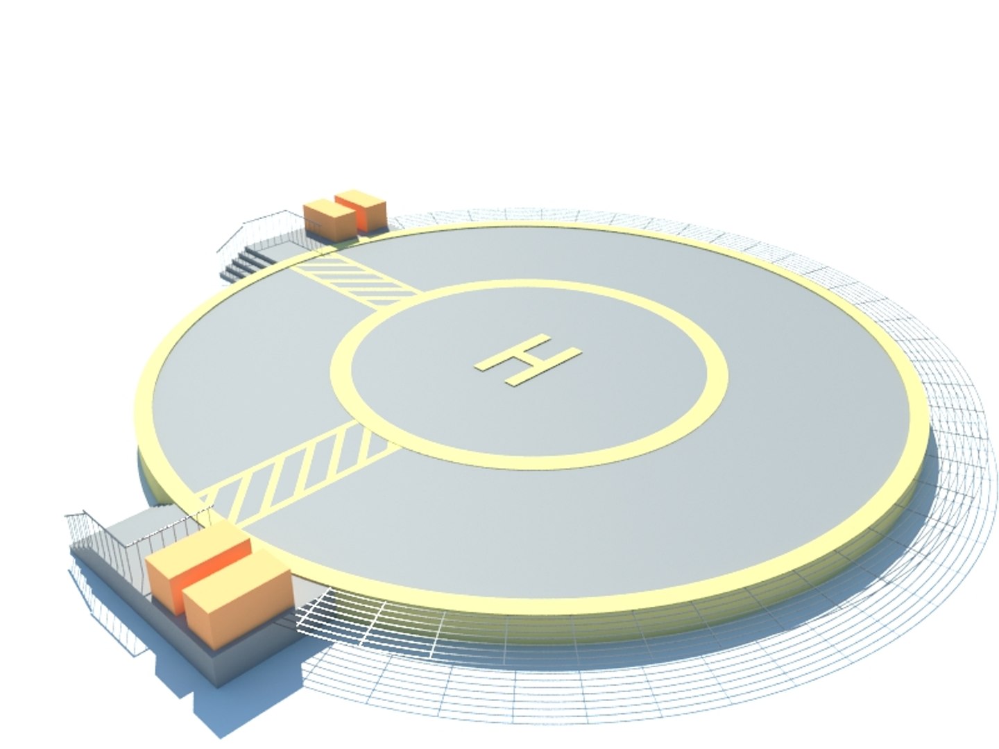 3d Model Helipad Landing