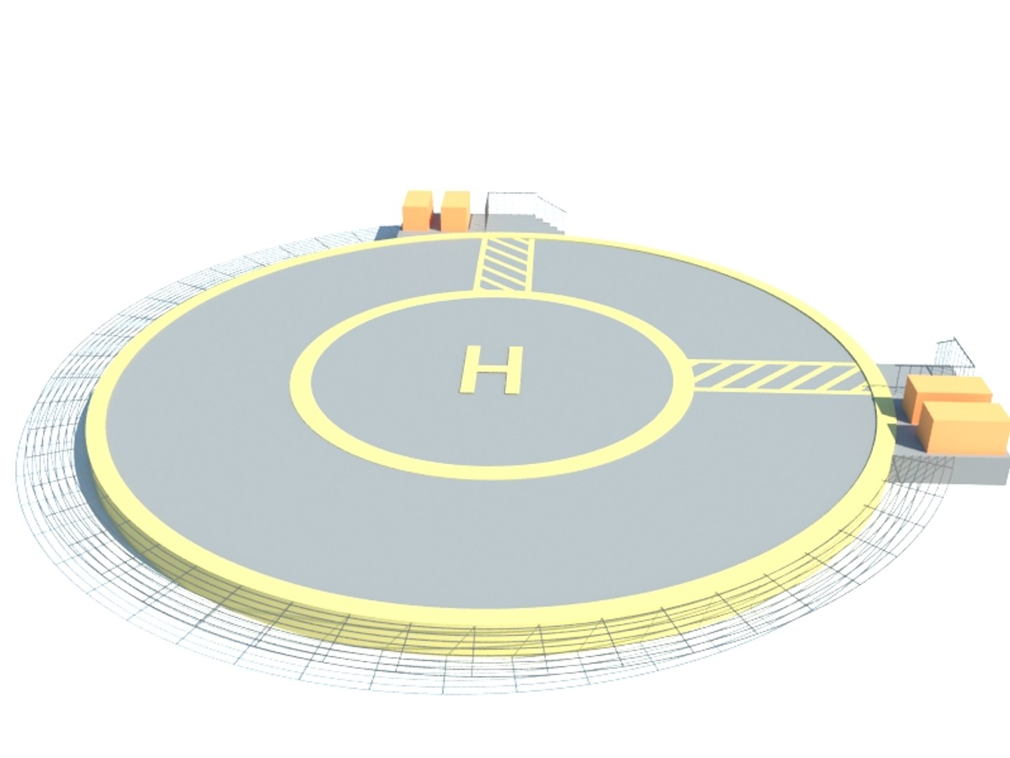 3d Model Helipad Landing