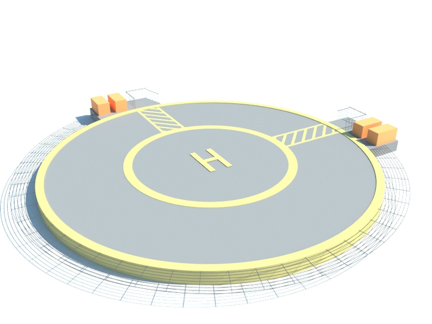 3d Model Helipad Landing