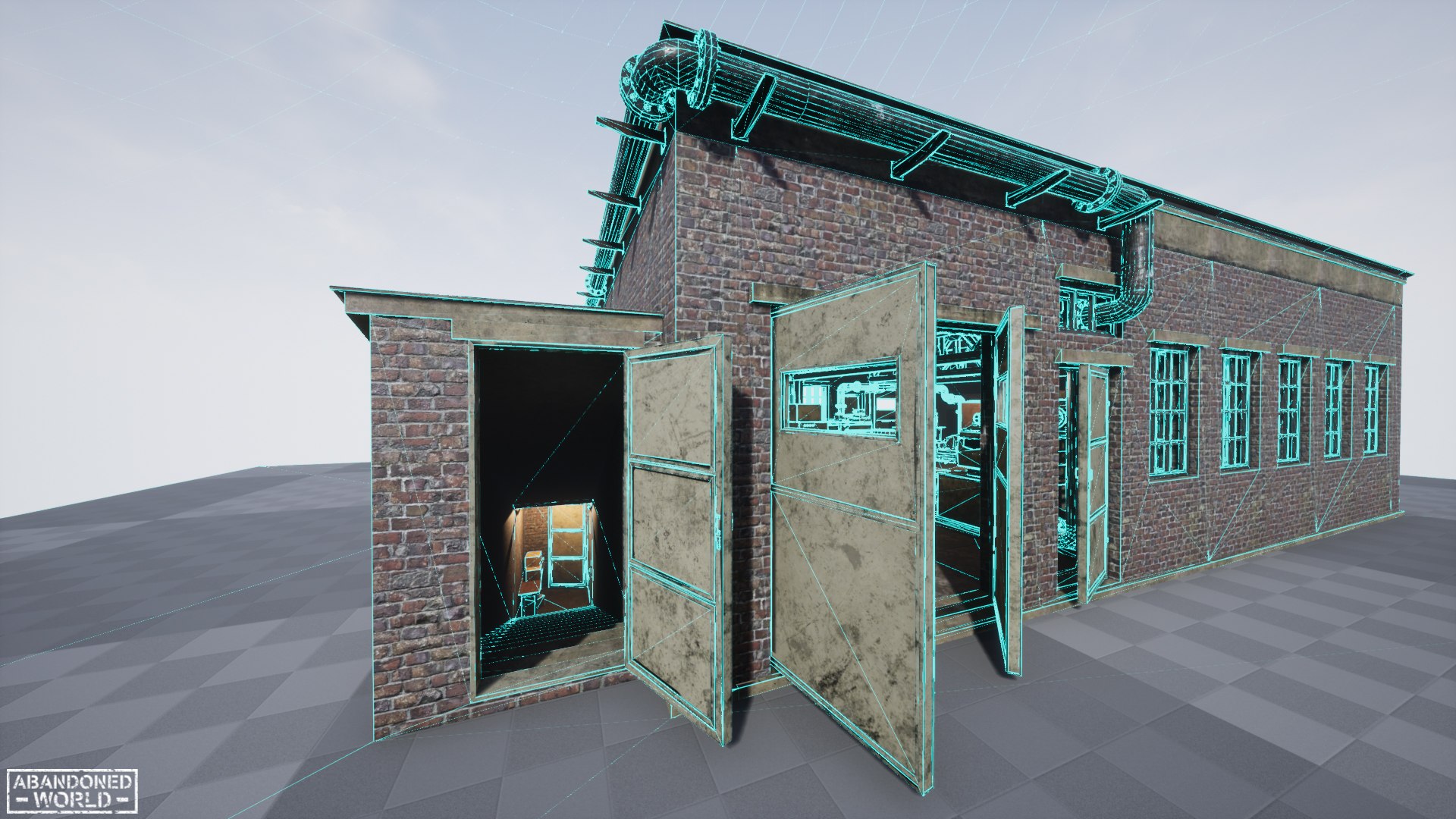 Modular Industrial Building for UE4 3D model - TurboSquid 1854423