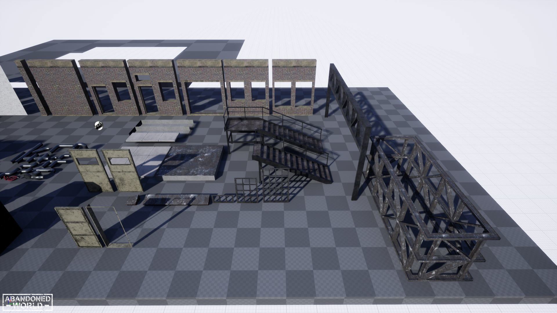 Modular Industrial Building for UE4 3D model - TurboSquid 1854423