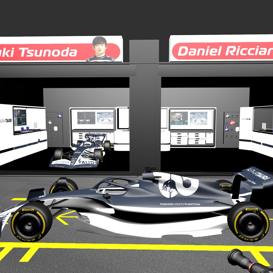 Garage f1 alpha tauri 3D model - TurboSquid 2156714