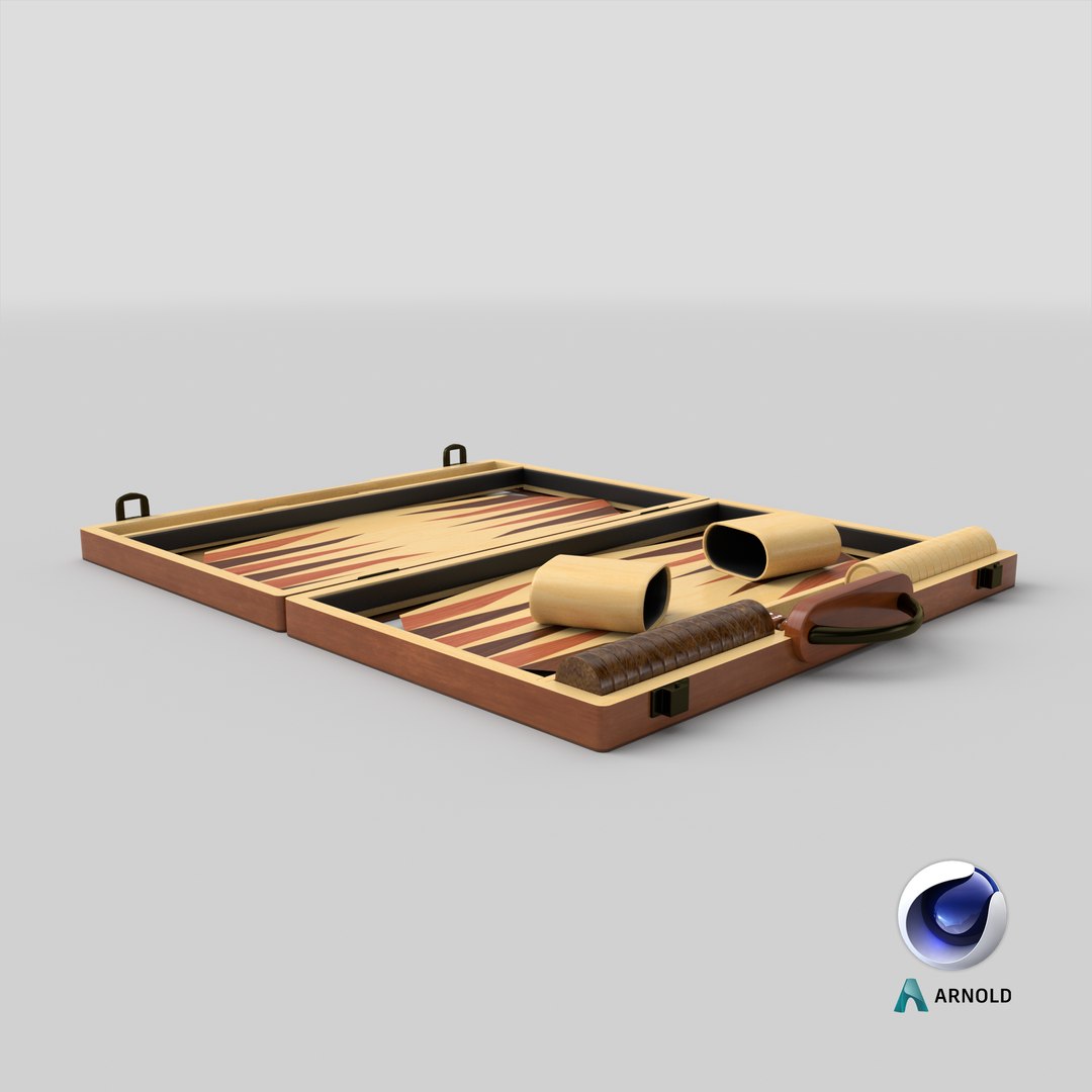 3D Wooden Backgammon Board Set Model - TurboSquid 1505923