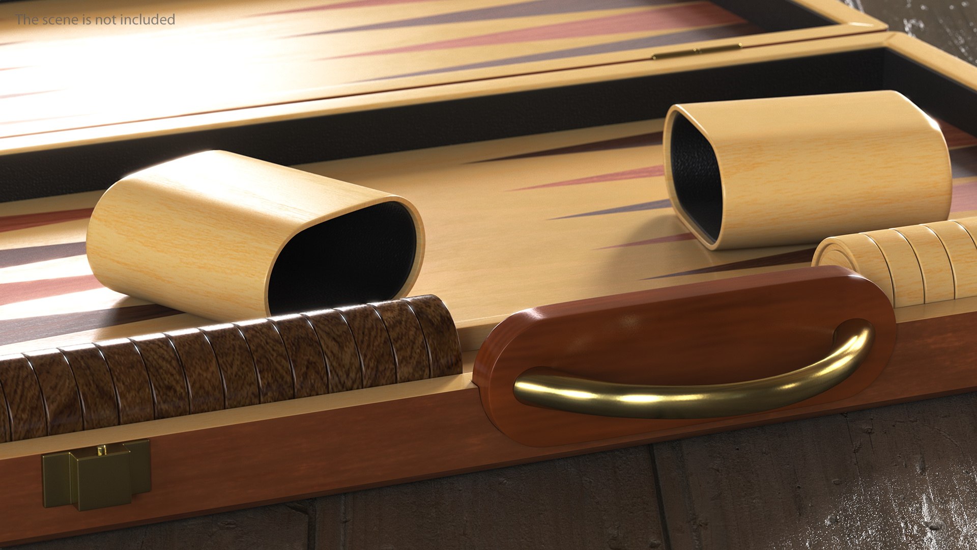 3D Wooden Backgammon Board Set Model - TurboSquid 1505923