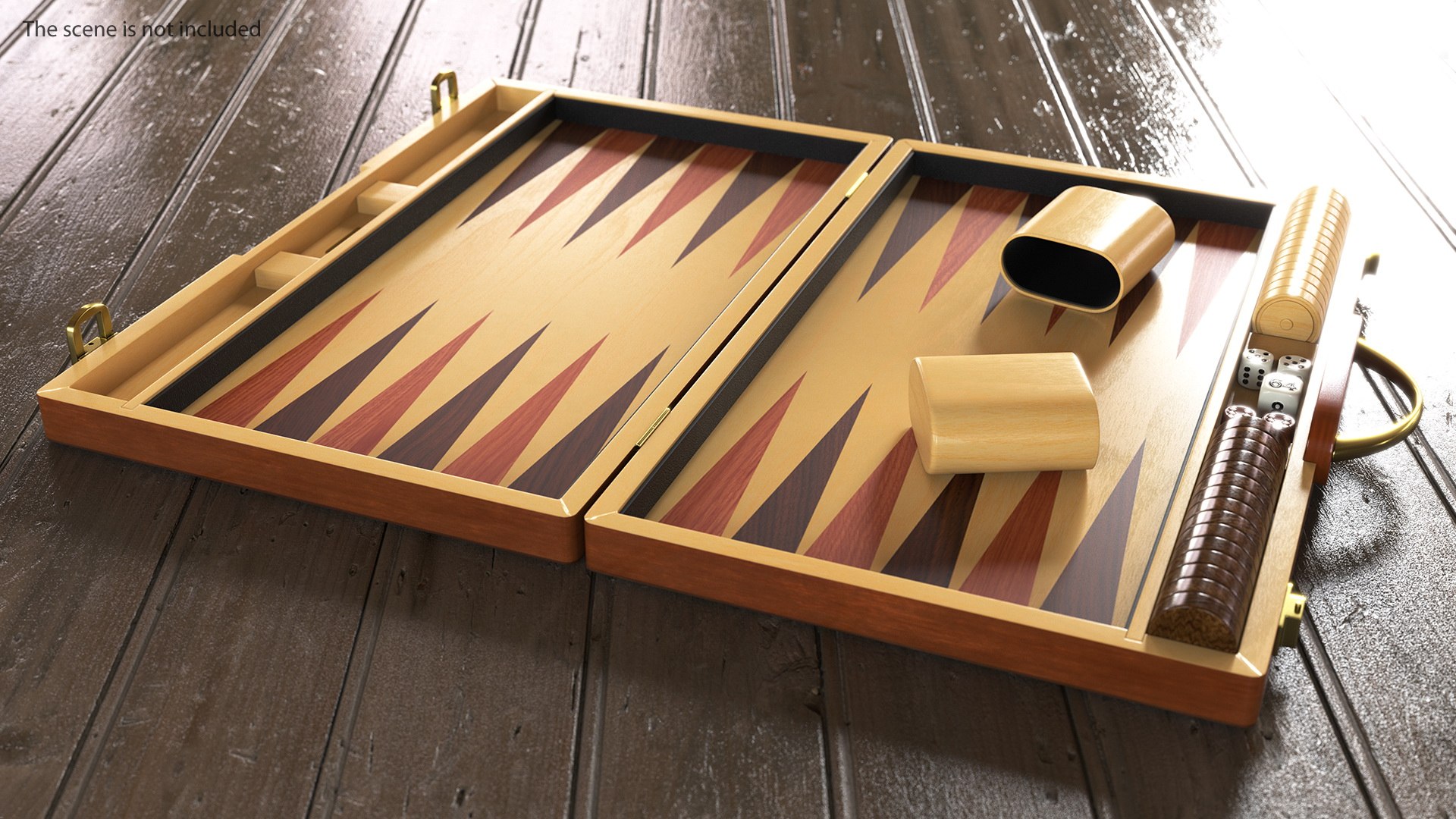 3D Wooden Backgammon Board Set Model - TurboSquid 1505923