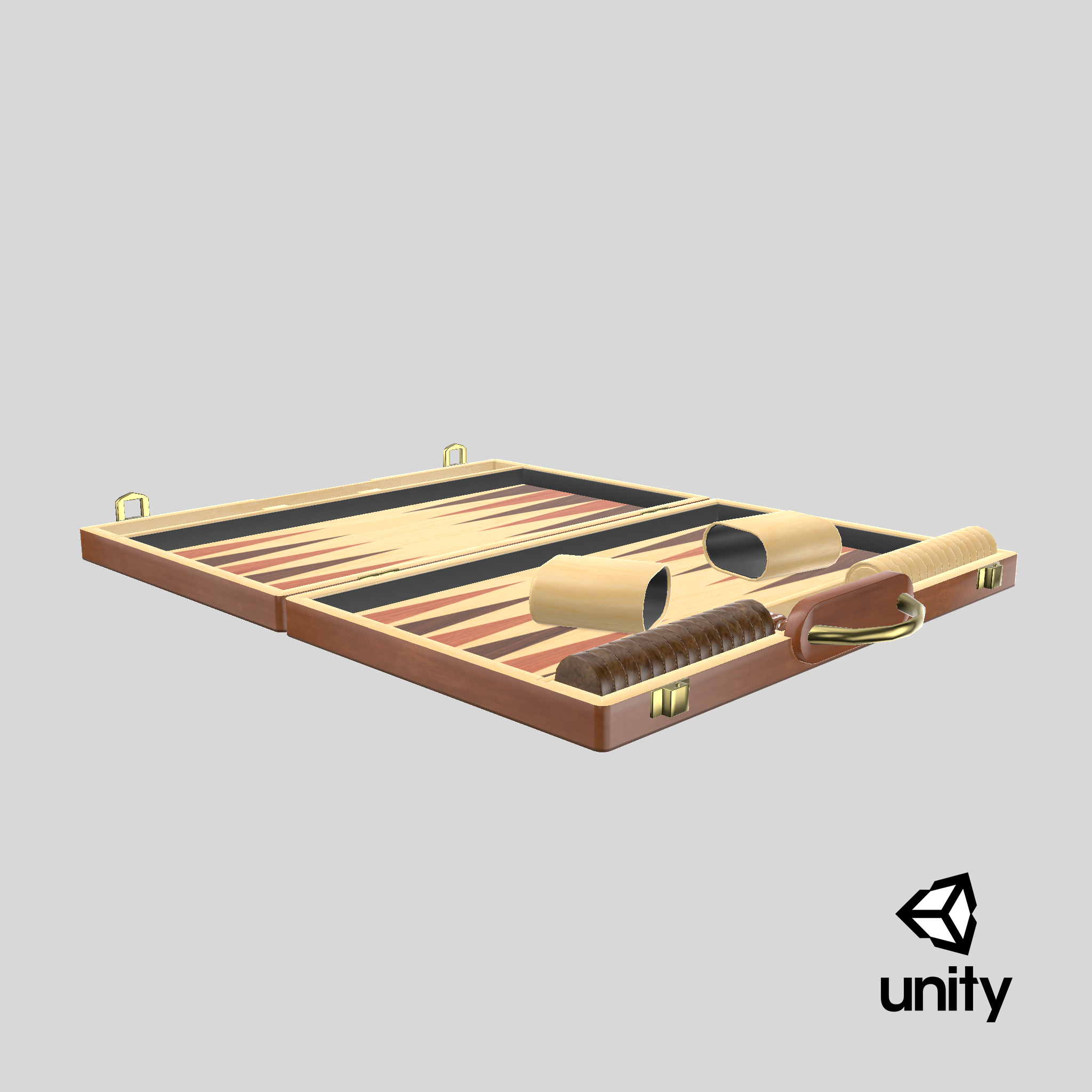 3D wooden backgammon board set model - TurboSquid 1505923