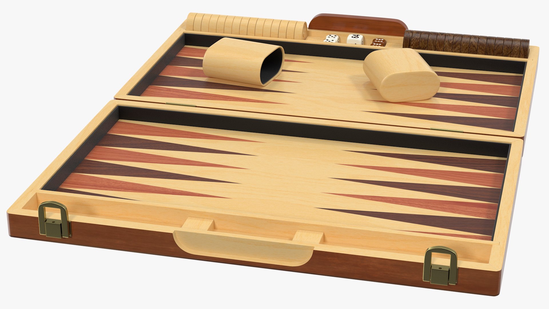 3D Wooden Backgammon Board Set Model - TurboSquid 1505923