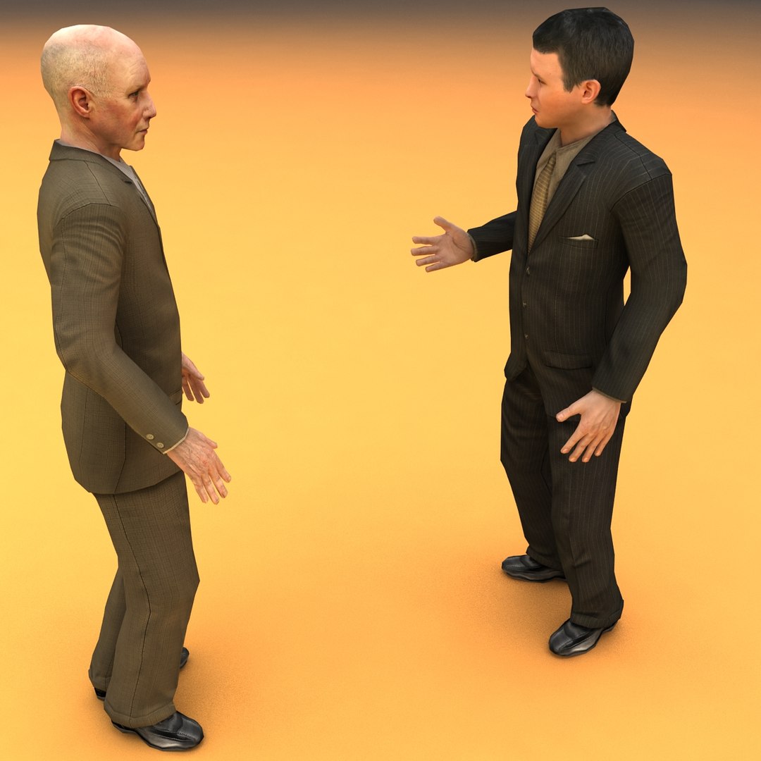 Talking Humans Animation 3d Model