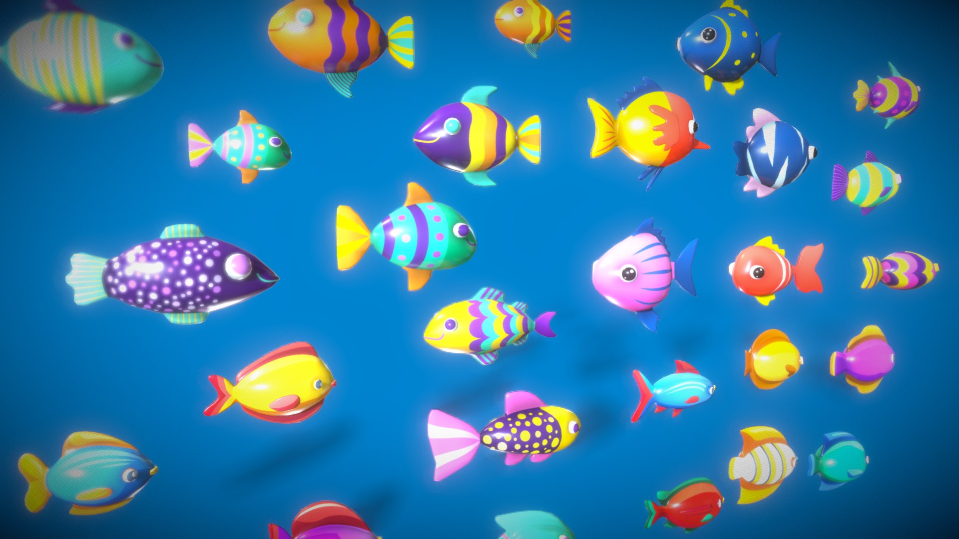 Cartoon Fish Pack 2 3D - TurboSquid 2134118