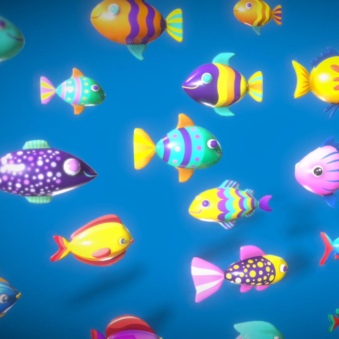 Cartoon Fish Pack 2 3D - TurboSquid 2134118