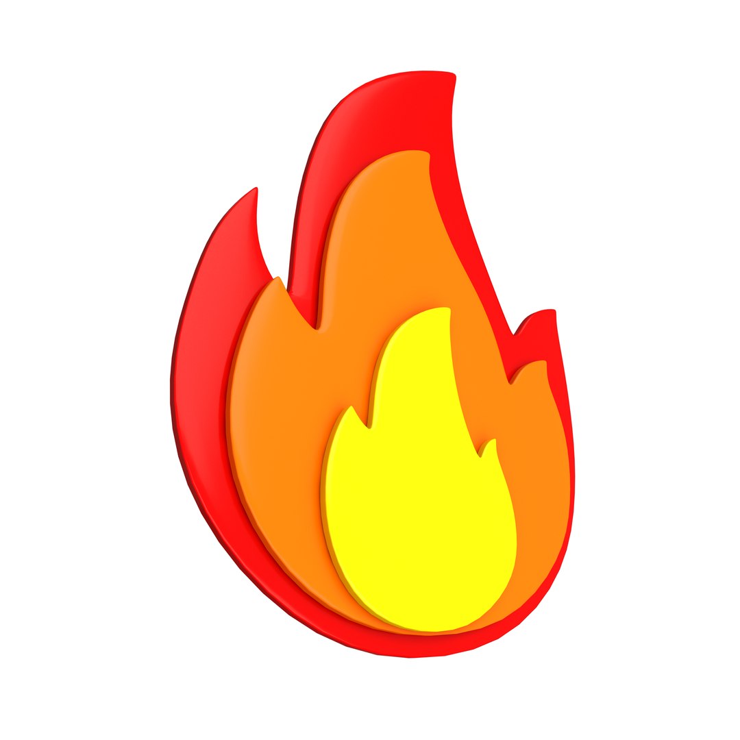 Flame Emoji 3D - TurboSquid 2026936