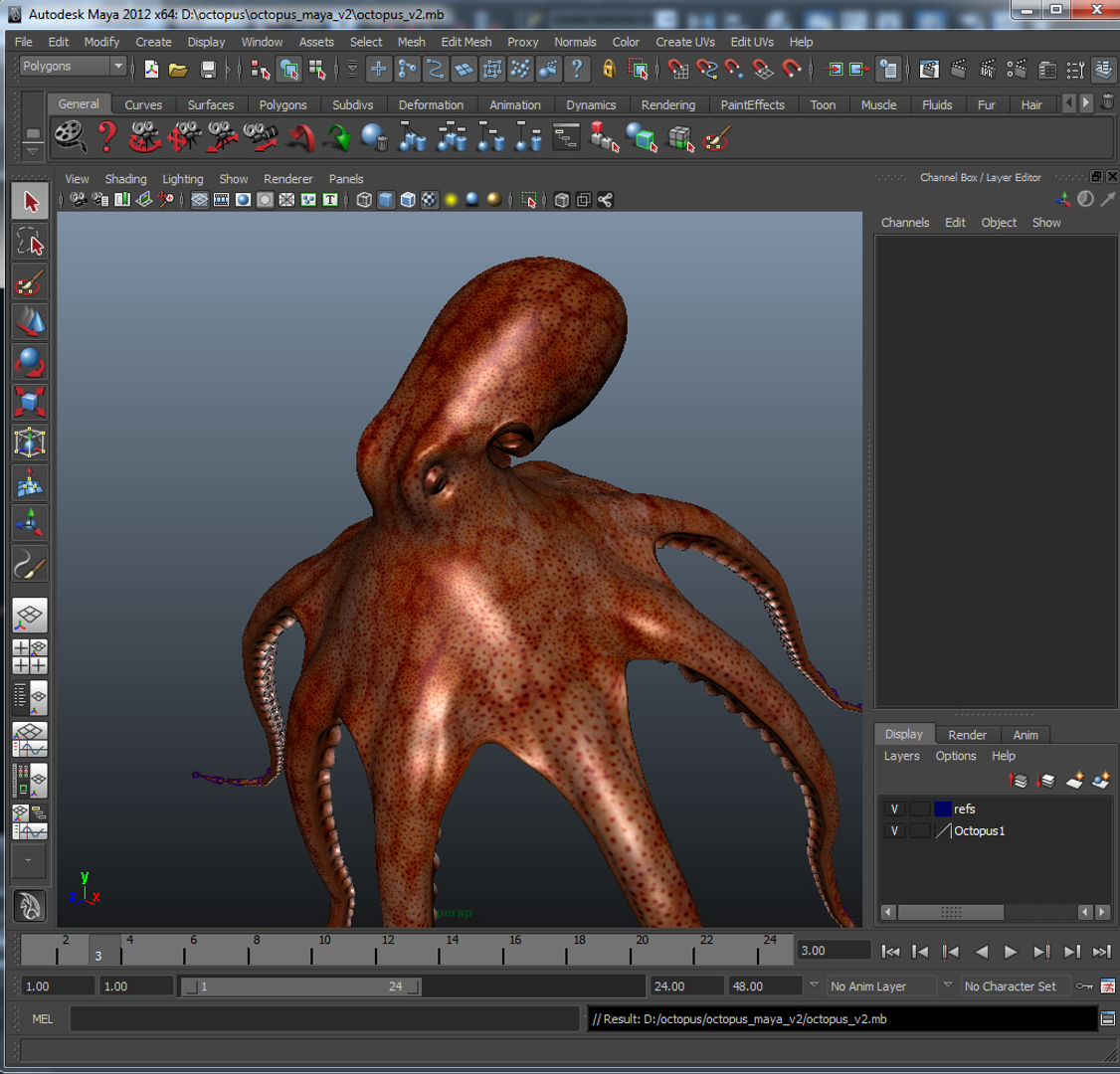tentacles octopus c4d