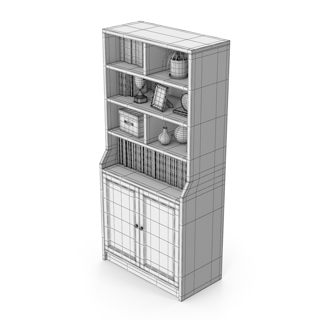 Bookcase Cabinet 3D Model - TurboSquid 2082422