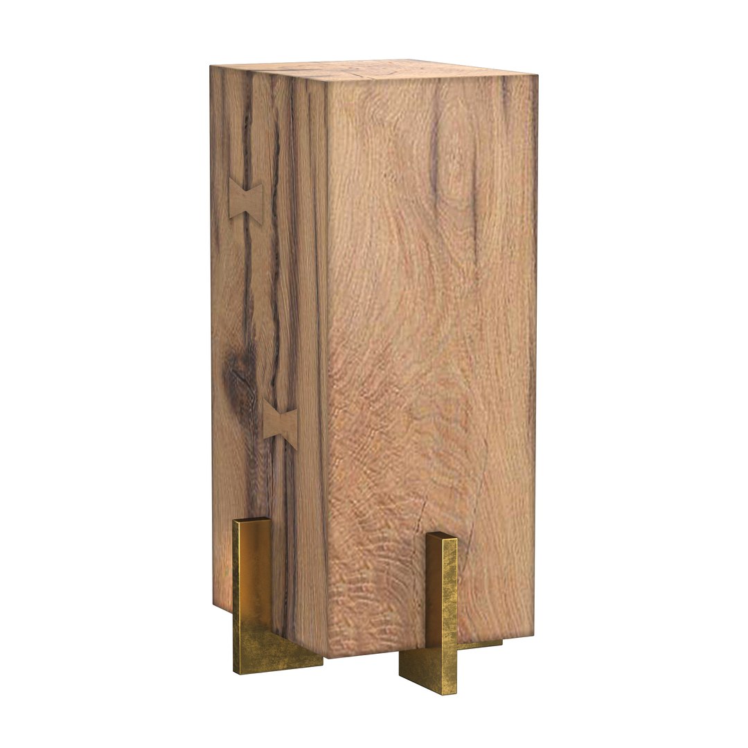 Oak Beam Stool 3D model - TurboSquid 1947909